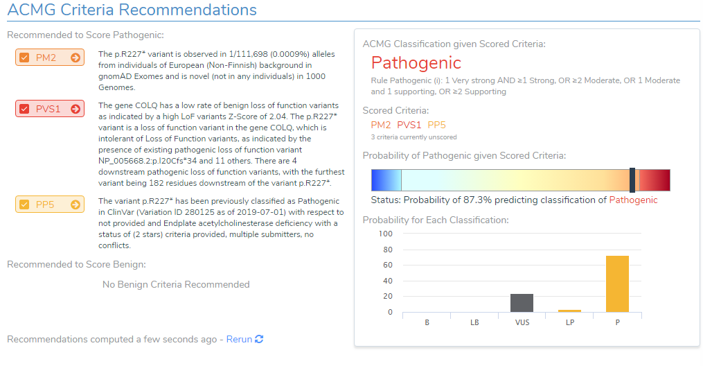 Variant Interpretation with VSClinical: Clinical Example With CMS