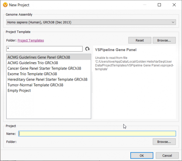 GRCh38 VarSeq Project Template Updates