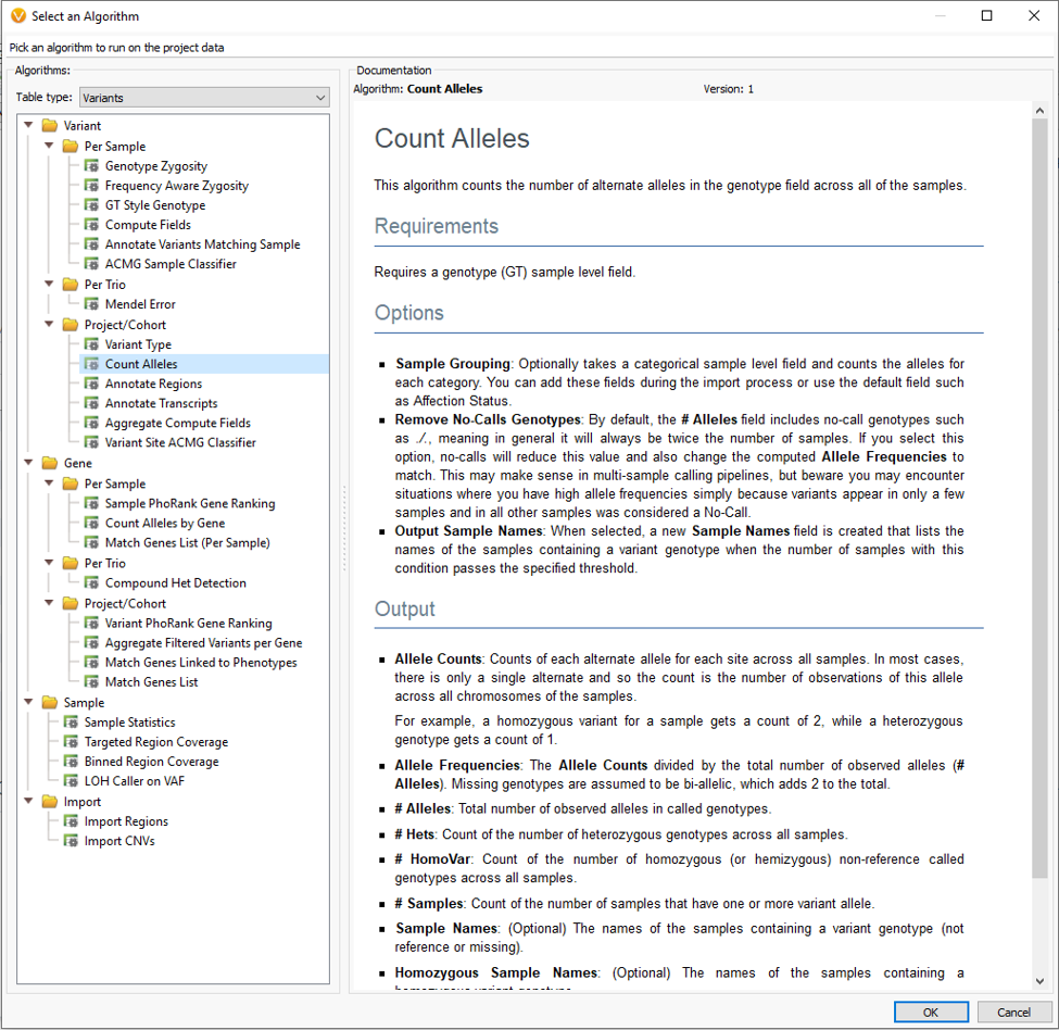 Using VarSeq’s Count Alleles Algorithm for Cohort Analysis