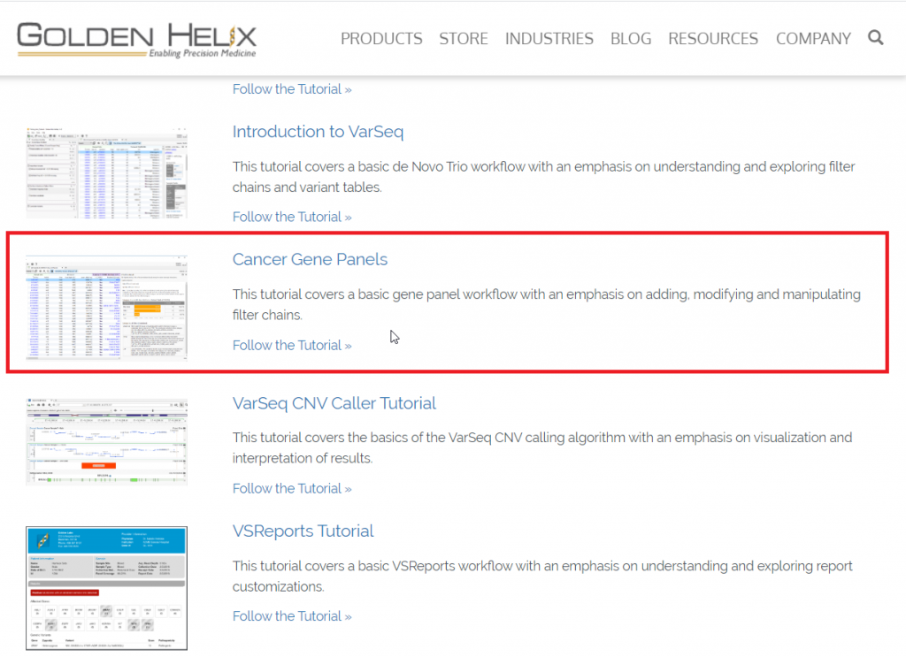 VarSeq Cancer Gene Panel Tutorial - The Golden Helix Blog