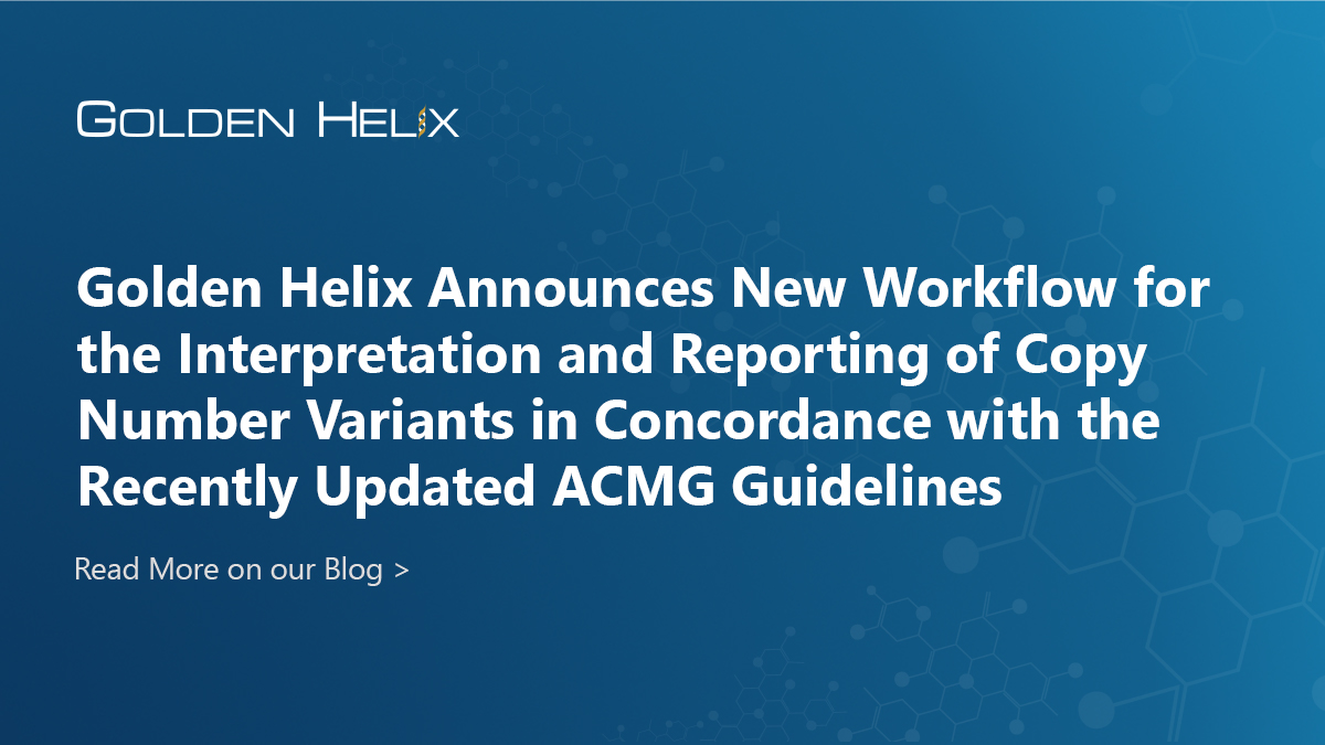 Golden Helix Announces New Workflow for Copy Number Variants