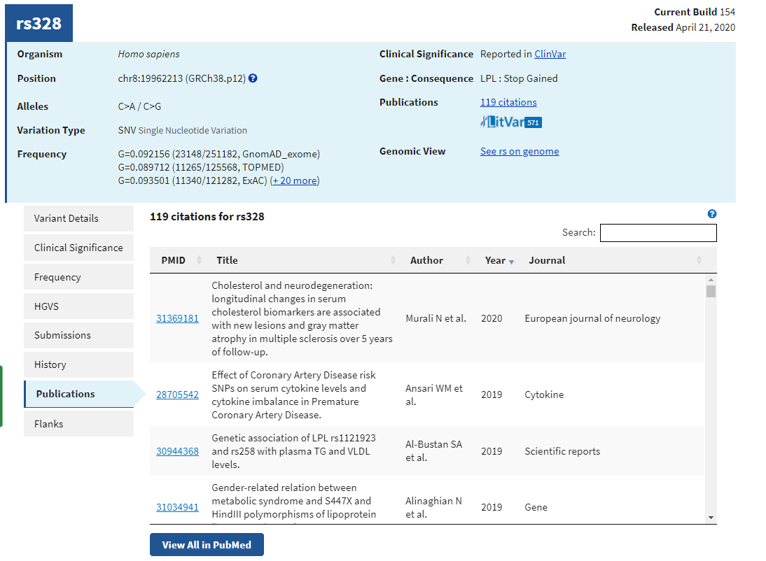 Updates to dbSNP 154 v2 - The Golden Helix Blog