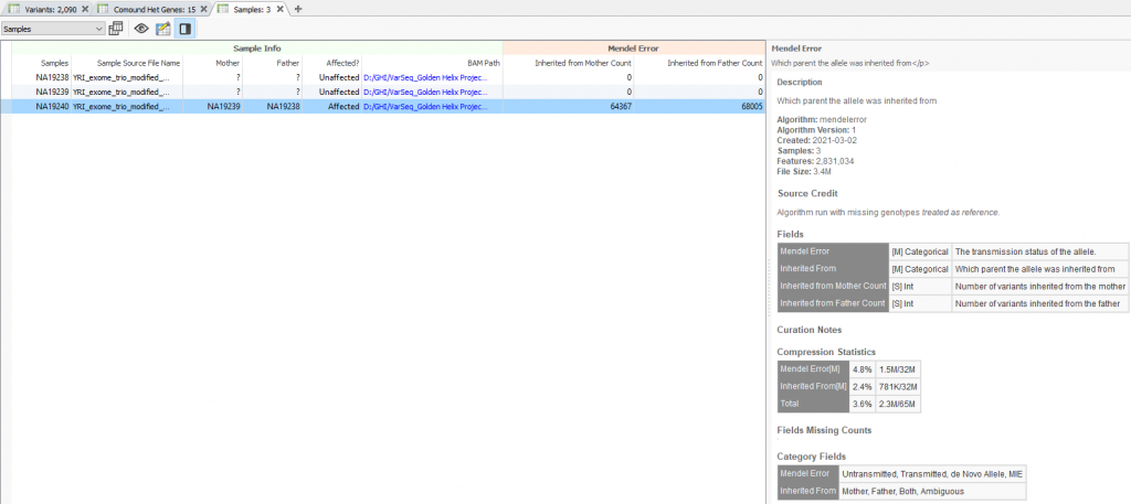 New Mendel Error Algorithm in VarSeq - The Golden Helix Blog