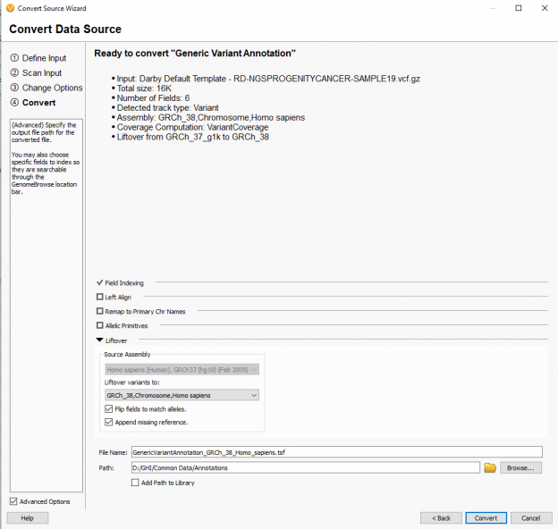 VarSeq Liftover Tool: Harmonizing NGS Data