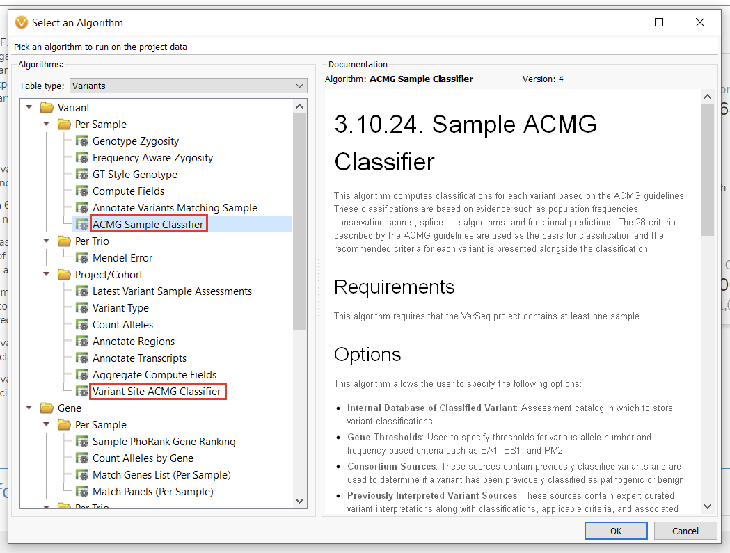 ACMG Auto Classifier: Understanding Variant Site and Sample