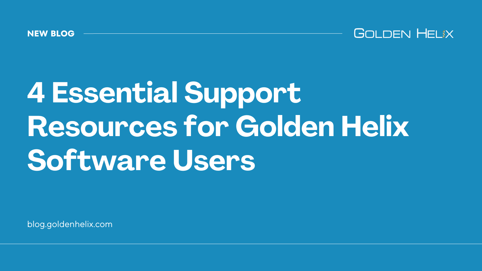 Top 4 Support Resources for Golden Helix Software Users