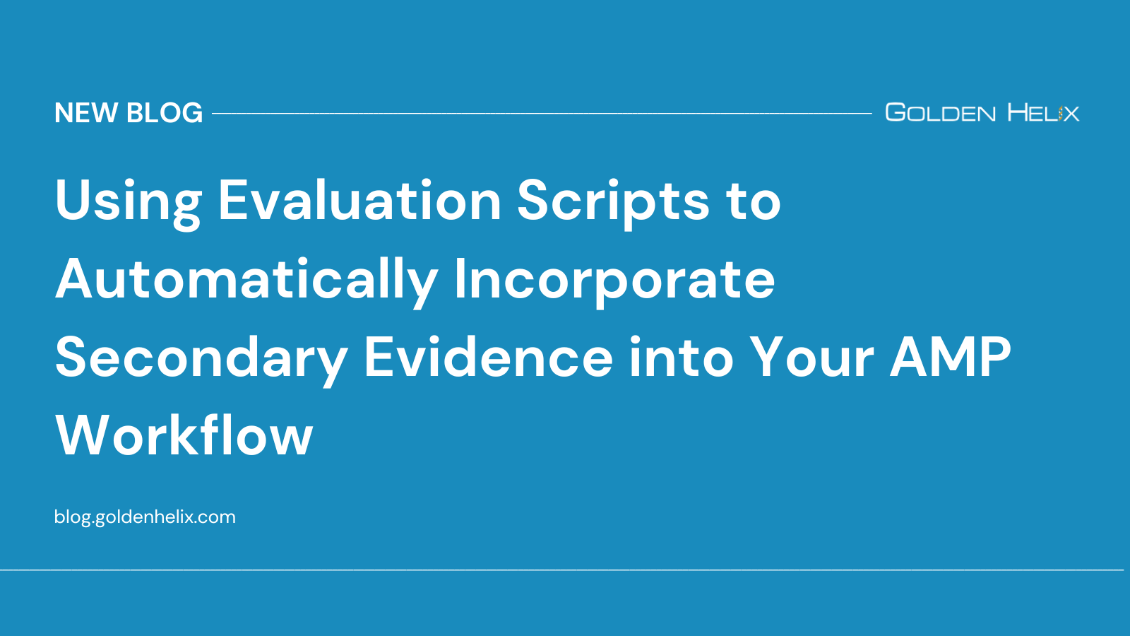 Using Evaluation Scripts in Your AMP Workflow
