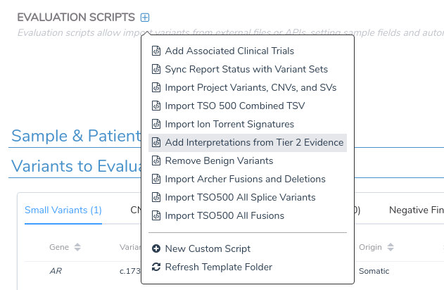 Using Evaluation Scripts in Your AMP Workflow