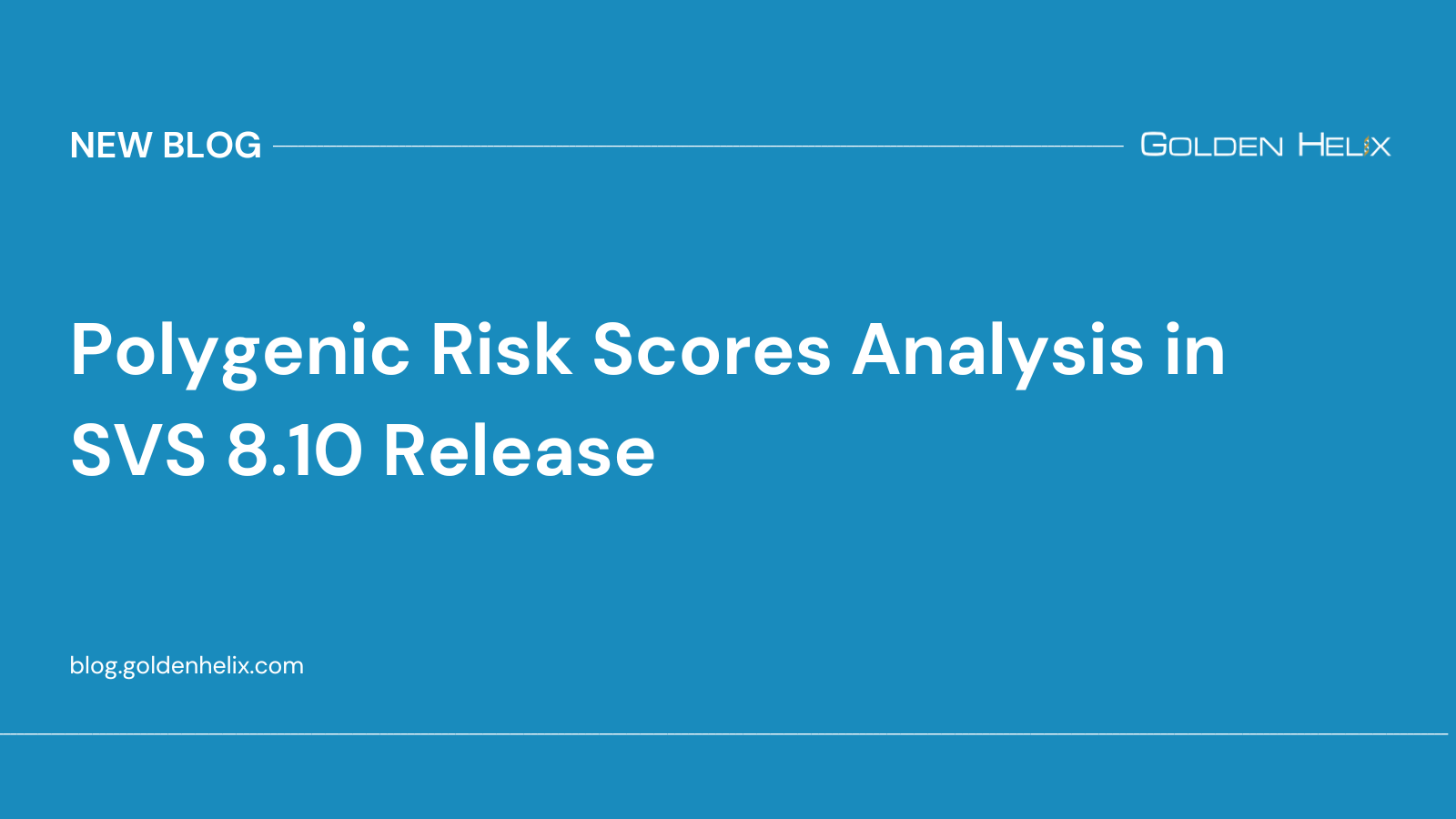 Polygenic Risk Scores Analysis in SVS 8.10