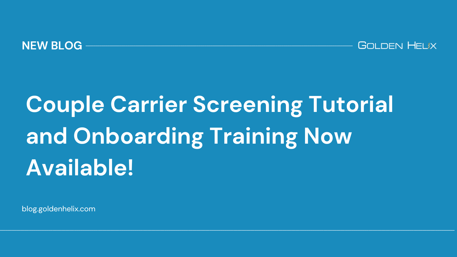 Couple Carrier Screening Tutorial and Onboarding Training