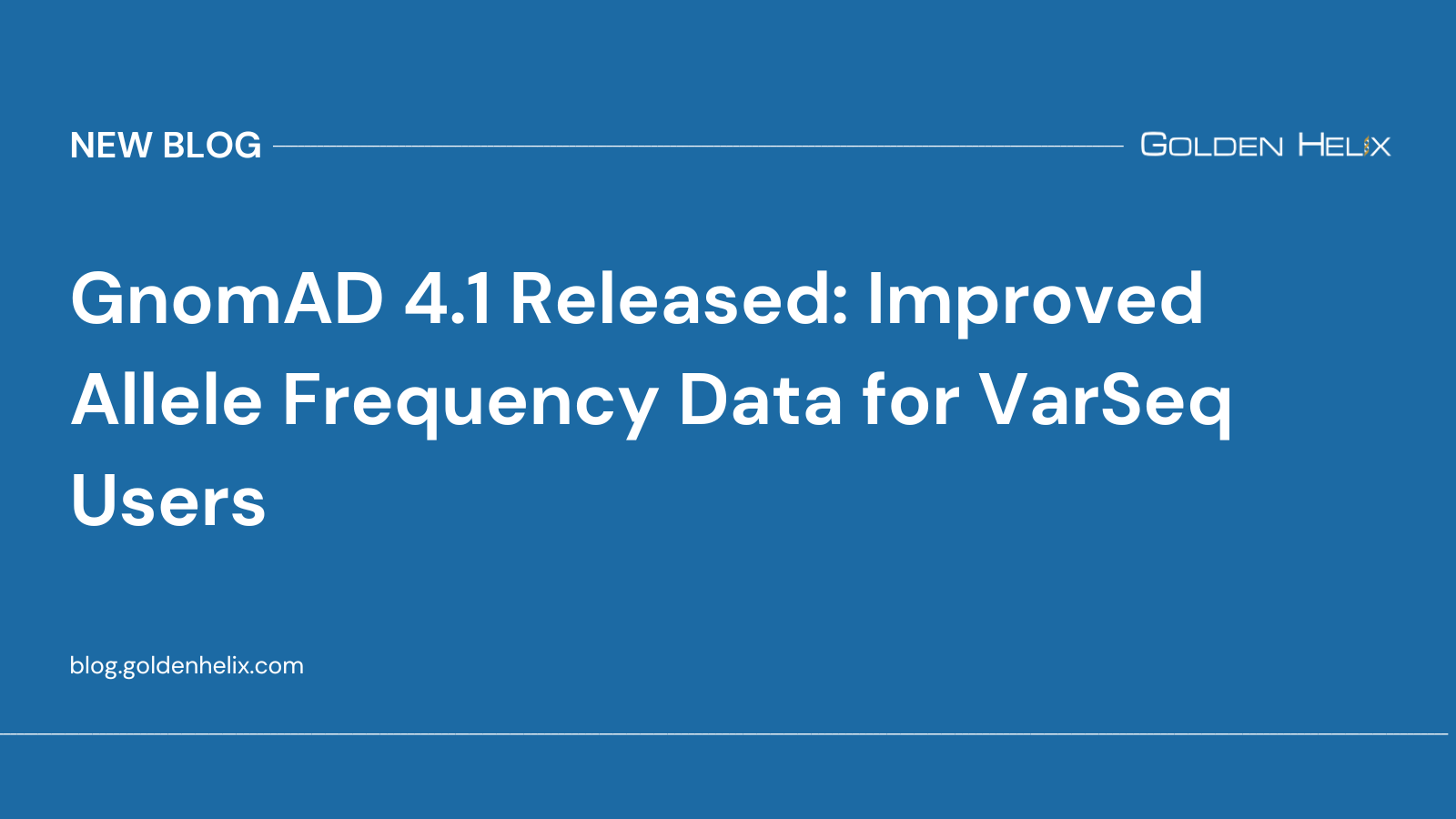 Improved Allele Frequency Data in VarSeq with GnomAD 4.1